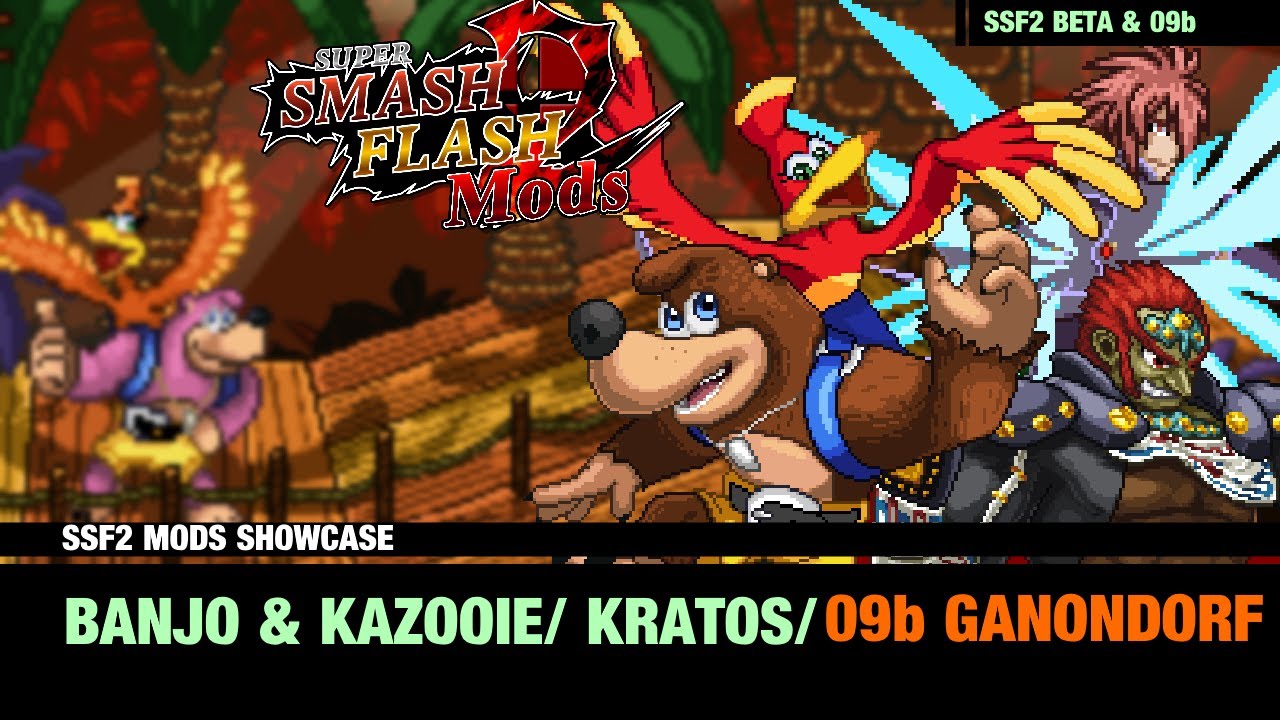 SSF2 Mods Showcase: Banjo & Kazooie, Kratos & 9b Ganondorf - YouTube