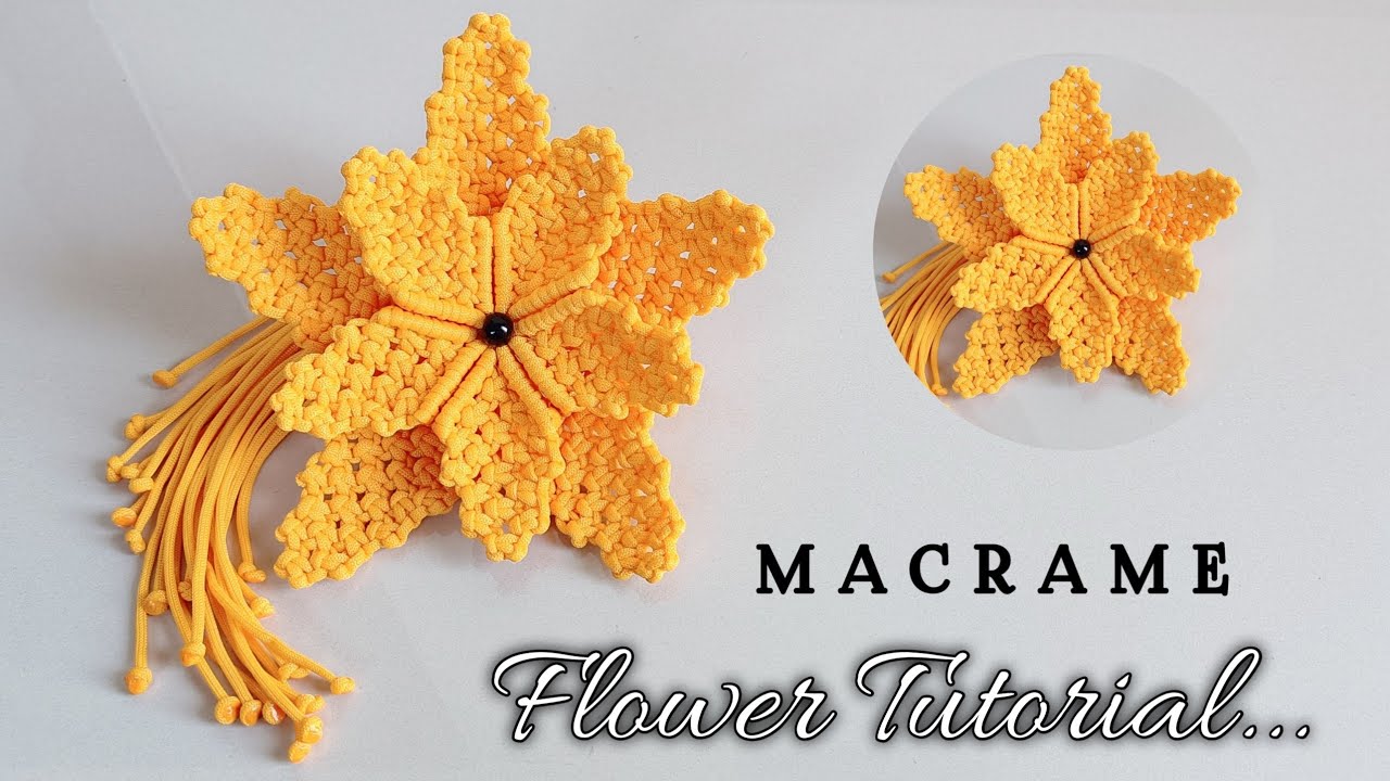 Easy Macrame Flower for Christmas Decoration | Macrame Flower Using ...