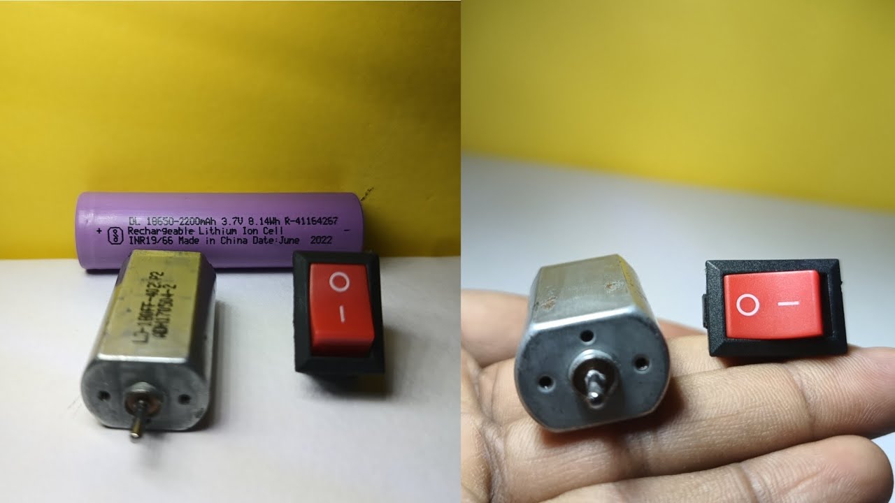 HOW TO CONNECT DC MOTOR TO A SWITCH WITH BATTERY | A quick tutorial ...