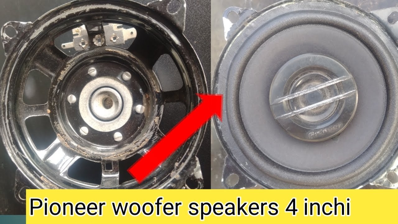 Pioneer 4 in woofer speaker repairing - YouTube