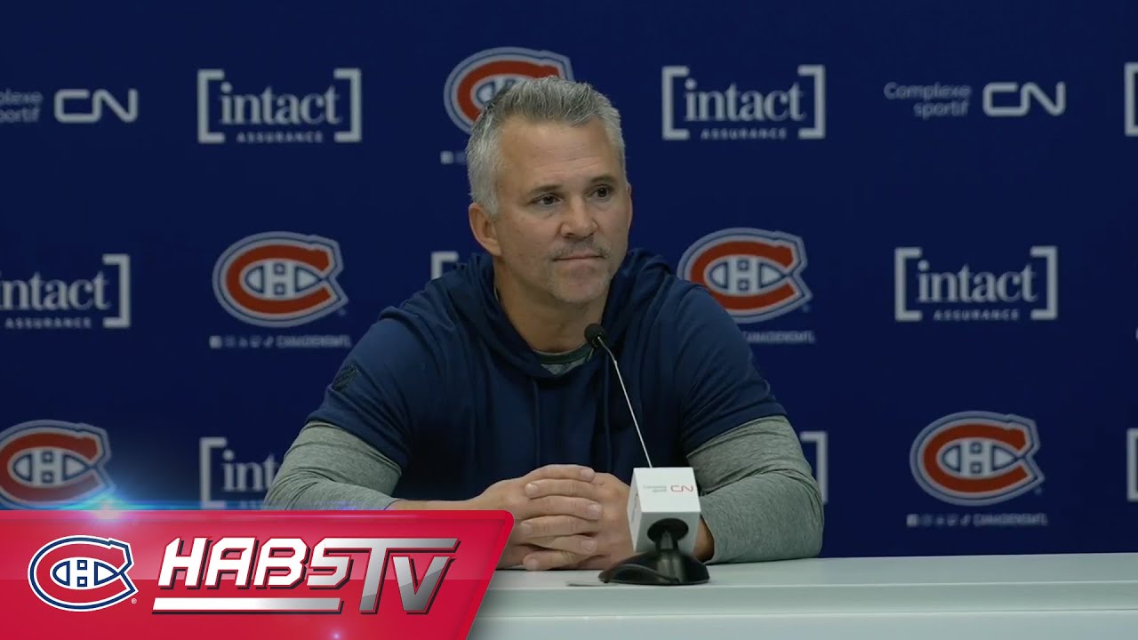Martin St-Louis addresses the media at practice | PRESS CONFERENCE ...