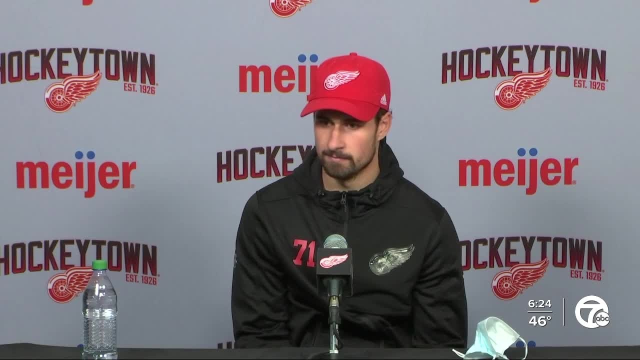 More than a hot start: Dylan Larkin really likes Lucas Raymond's ...