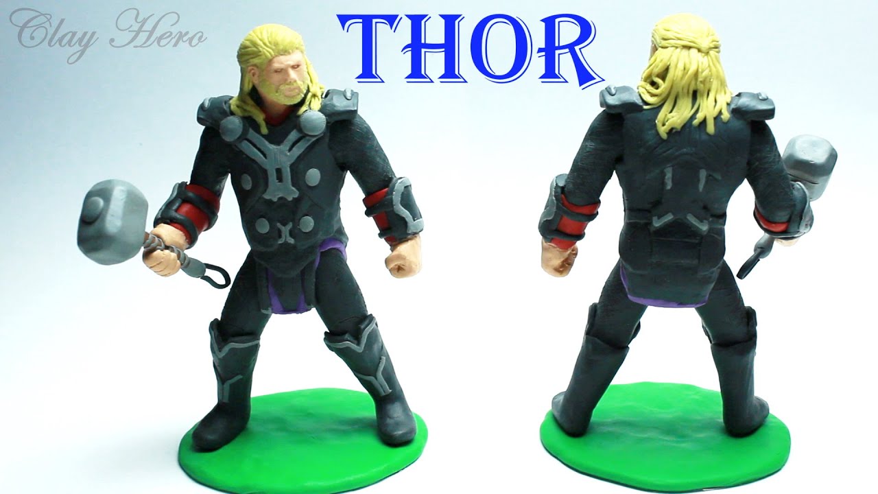 Making a Thor out of clay. Clay Hero. Marvel. - YouTube