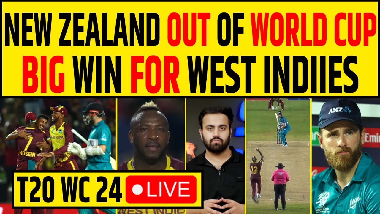 🔴T20 WC BREAKING- NEW ZEALAND OUT OF T20 WORLD CUP! WINDIES BEATS NEW ZEALAND-AFGHANISTAN IN ...