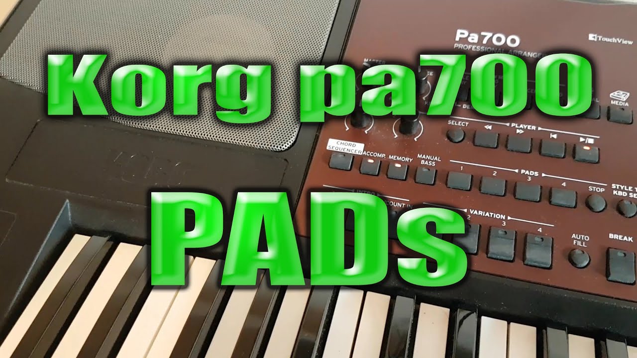 Korg pa700: How to attach pads to a style - YouTube