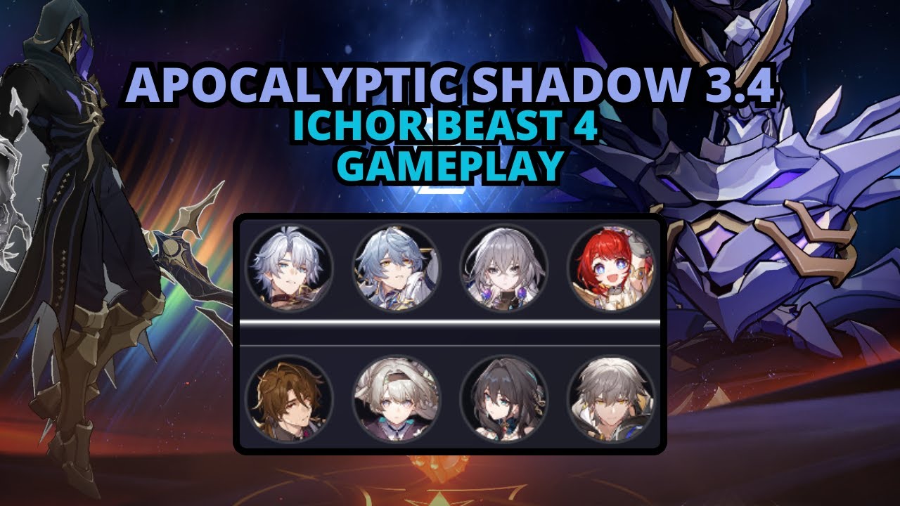 Honkai: Star Rail Apocalyptic Shadow 4(Ichor Beast) Gameplay - 3.4 ...