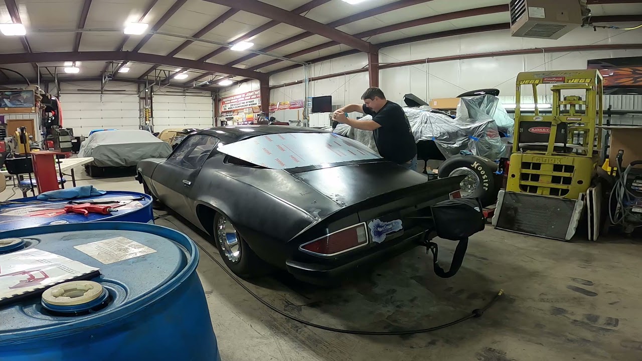 75 camaro lexan window install - YouTube