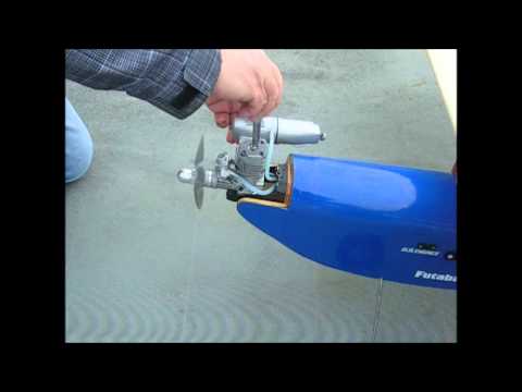 Wimac 2014 How to start a Glow Engine by turning backwards - YouTube