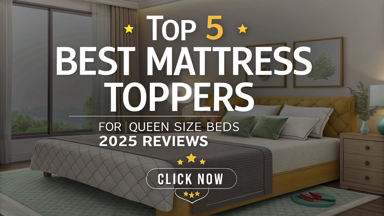 Top 5 Best Mattress Toppers for Queen Size Beds Review Of 2025 - YouTube