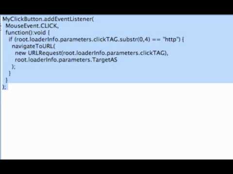 AdSpeed Tutorial - Flash ClickTAG ActionScript3 - YouTube