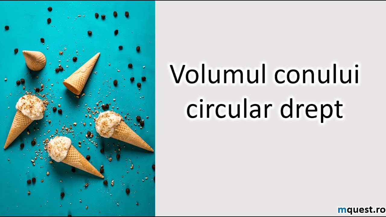 Volumul conului circular drept, clasa a VIII-a - YouTube
