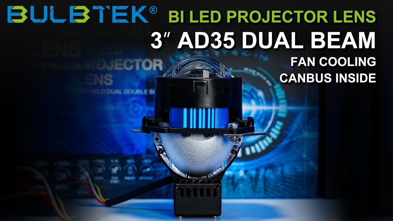 🚗Bi-LED projector lens AD35, super bright 300W & 30000LM, 3" headlight ...