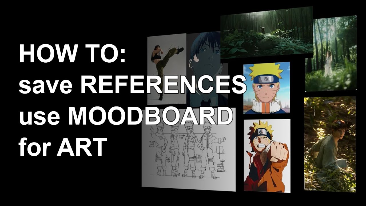 how to save references and use moodboard for art | refern. demo - YouTube