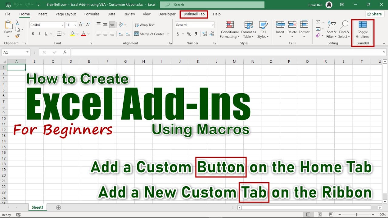 Excel Add-Ins for Beginners: How to Create, Customize, and Use - YouTube
