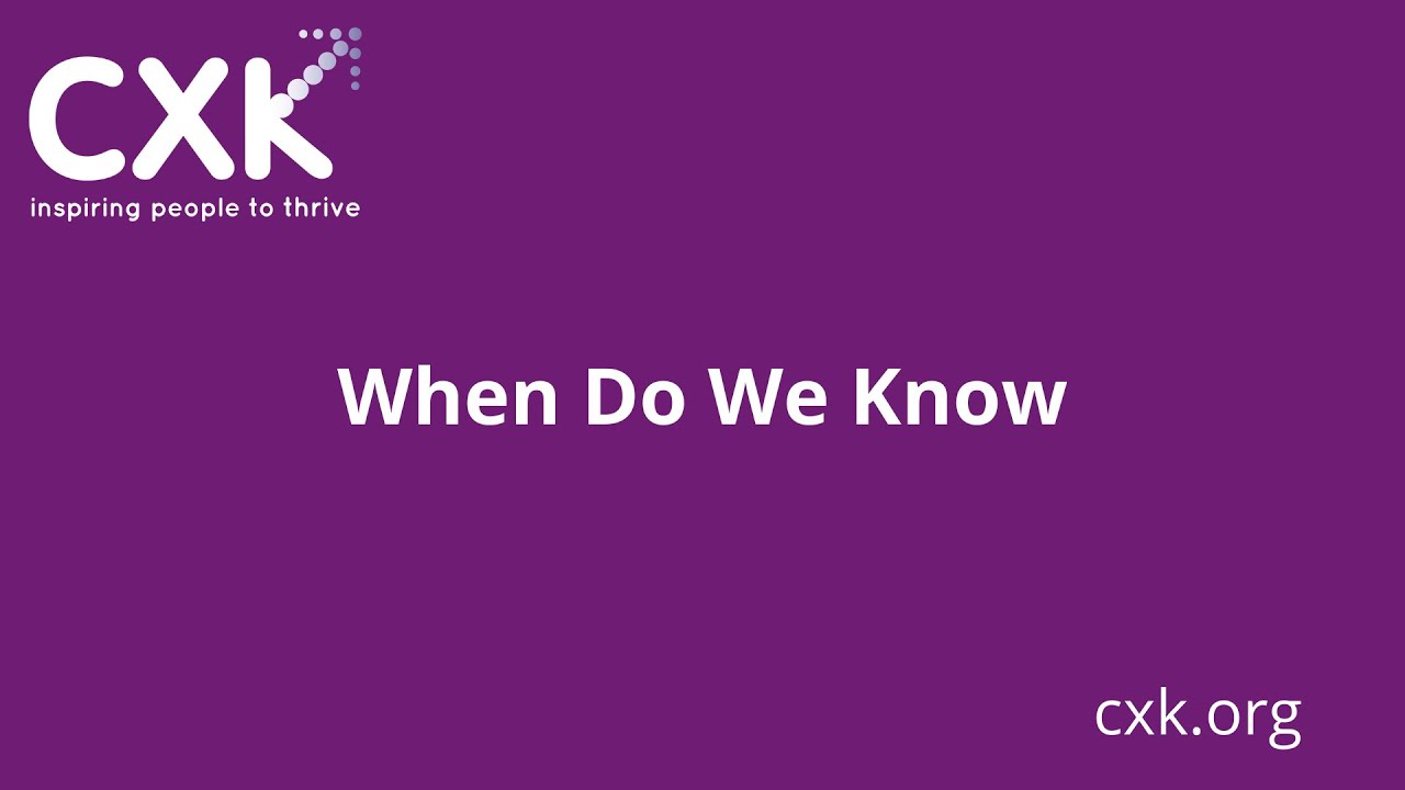 When Do We Know - YouTube
