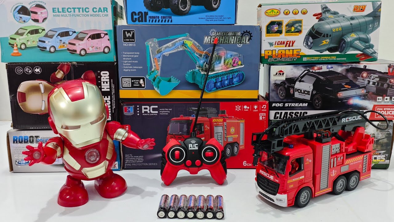 Unboxing Dance Hero, RC Fire Rescue, Plane Giant Bomber and Robot ...