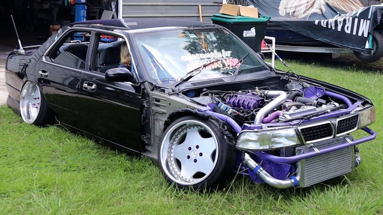 RB25 BIG TURBO LAUREL FIRST START AND DRIVE!!! - YouTube