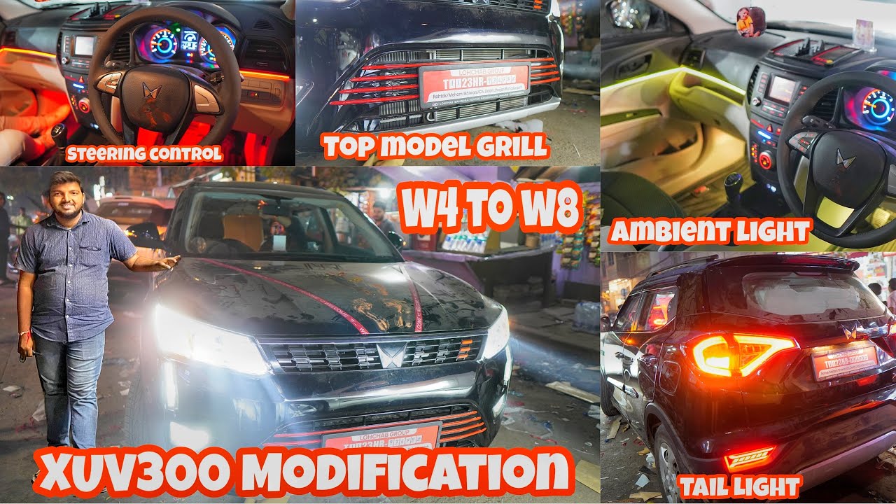 Xuv300 w4 to w8 modified xuv300 facelift 2024 modification xuv300 base ...