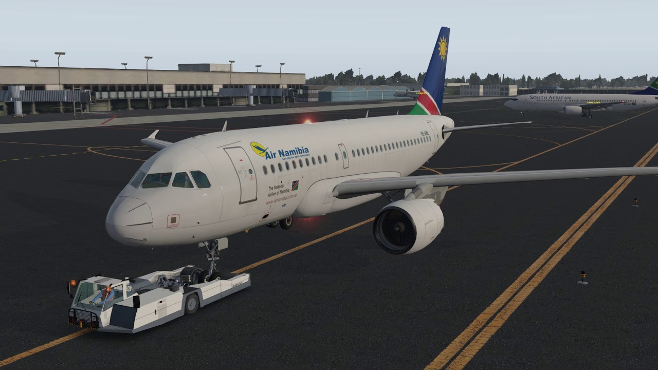 [X-plane 11] Air namibia A319 departure from Entebbe(HUEN) with ATC ...