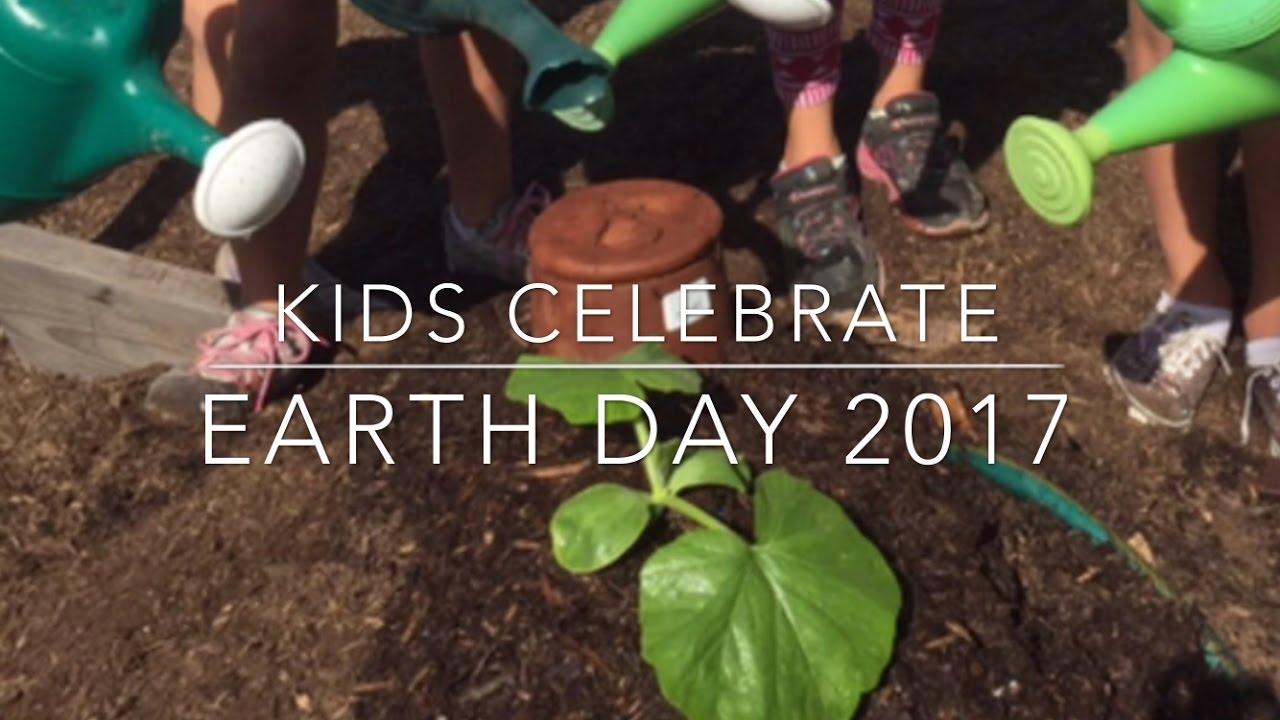 Kids Celebrate Earth Day at Our School Garden - YouTube