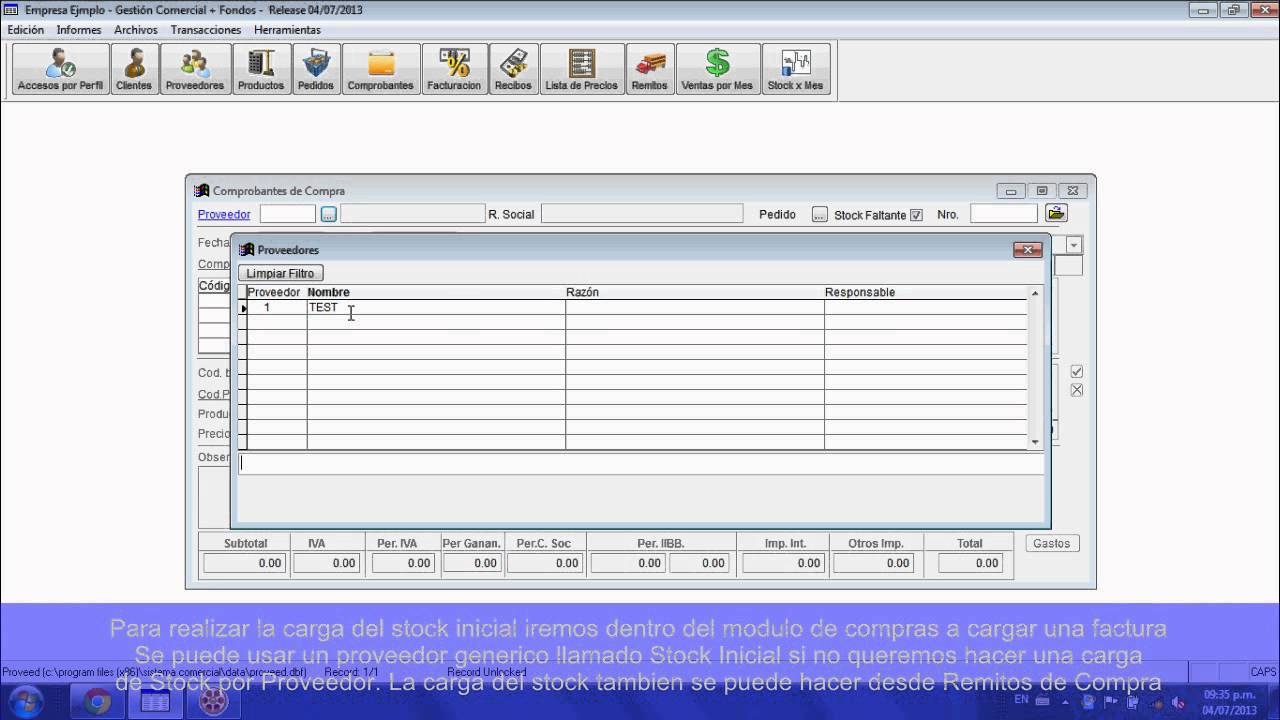 Coral Software - Gestion Comercial - Primeros Pasos - YouTube