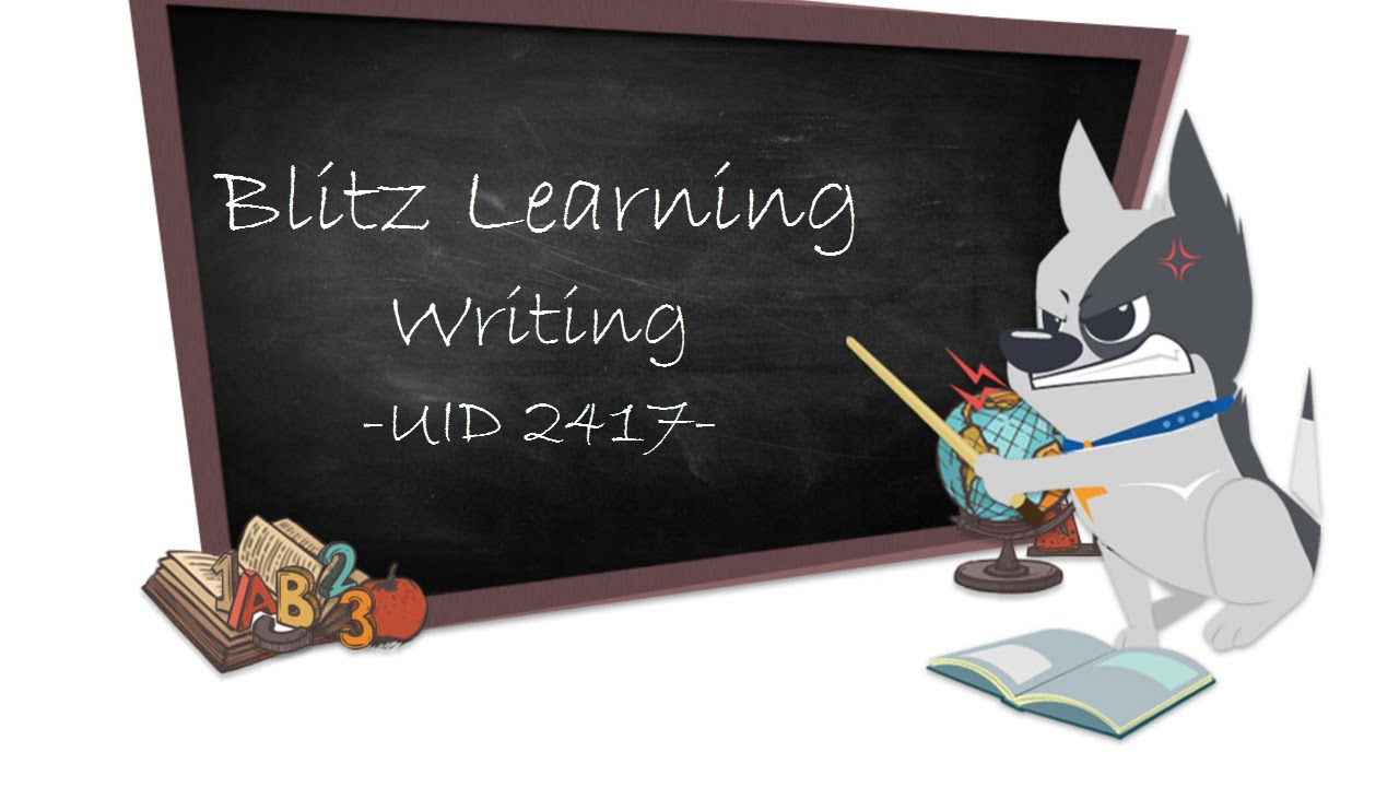 Blitz Learning Writing - UID 2417 SAT 인강 - YouTube