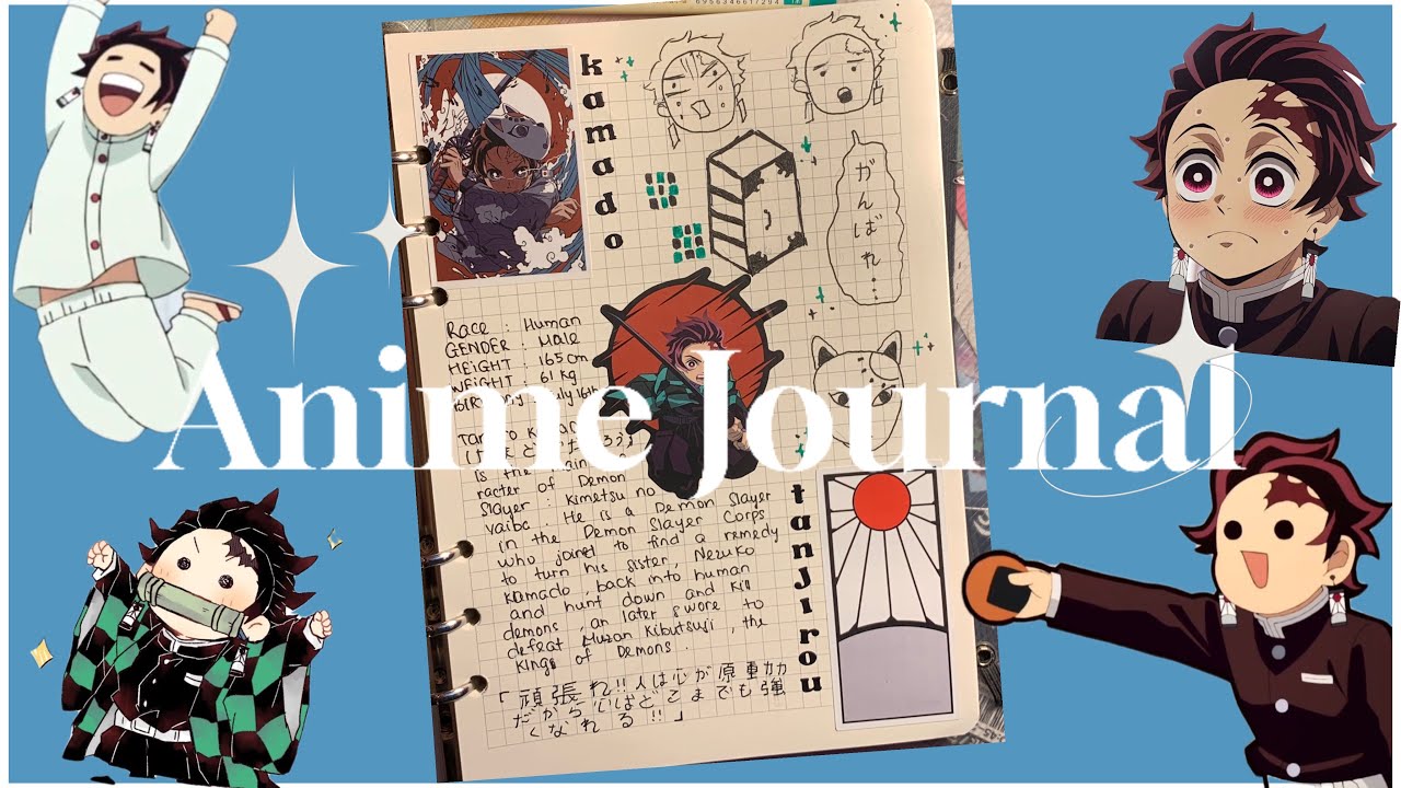 How i make my Anime Journal | KNY - KAMADO TANJIRO - YouTube