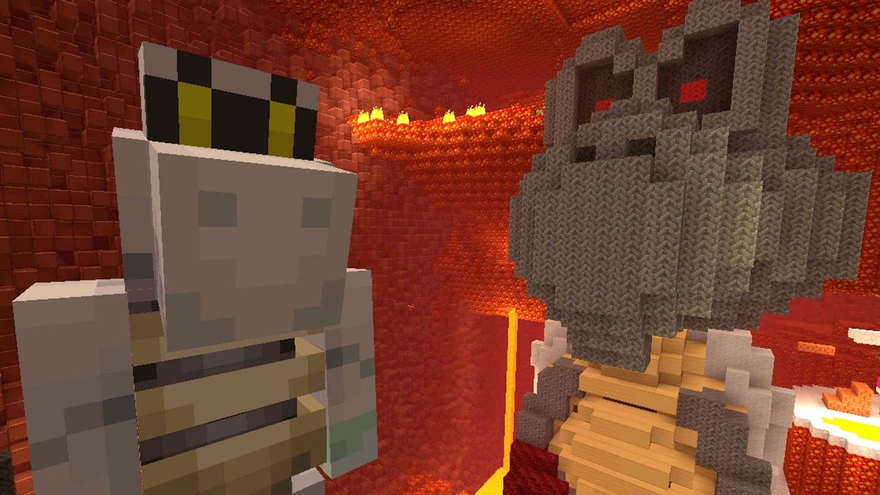 Minecraft Wii U - How To Super Mario - DARK DRY BONES STATUE [10] - YouTube