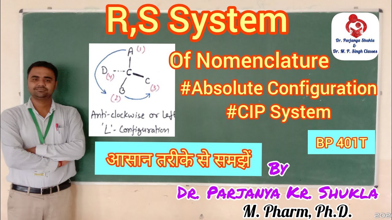 R, S System of Nomenclature | Absolute Configuration | CIP System | BP ...