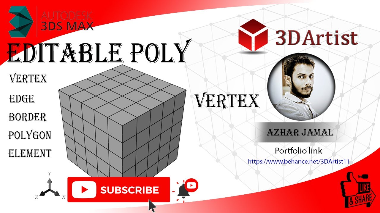 3ds max editable poly vertex ll 3Ds max course basic to advance in urdu - YouTube