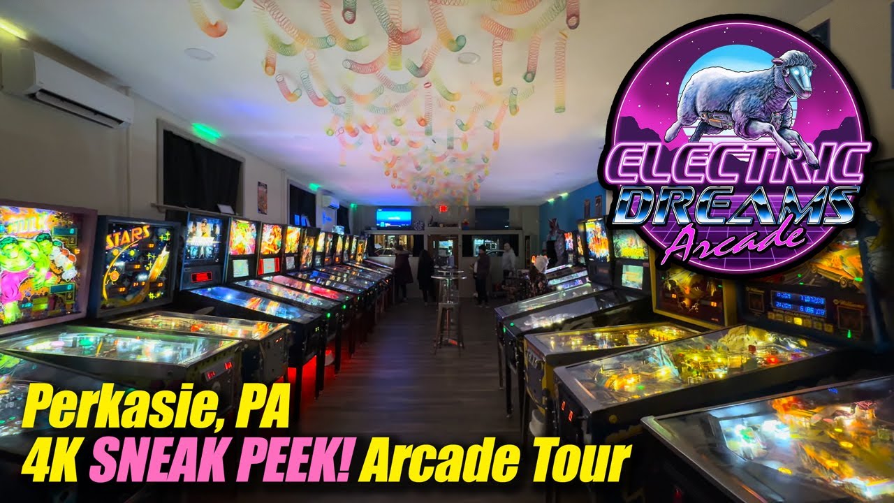 SNEAK PEEK! Electric Dreams Arcade (Perkasie PA), 4K arcade walkthrough ...