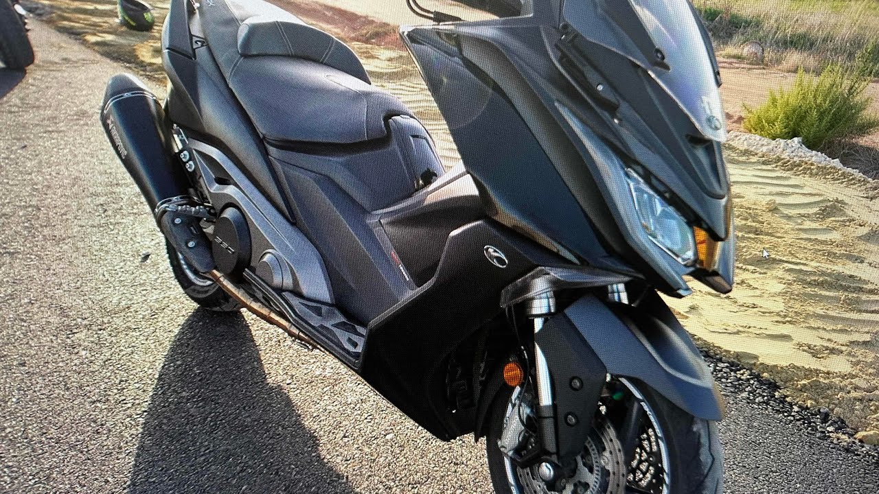 Kymco AK550 FULL POLINI Akrapovic Exhaust and ECU tuning at the dyno ...
