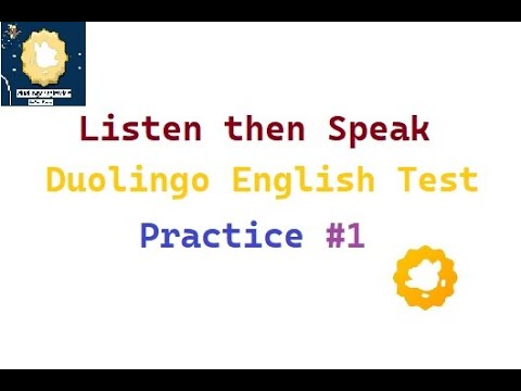 Listen then speak- Duolingo English Test- Preparation #1 - YouTube