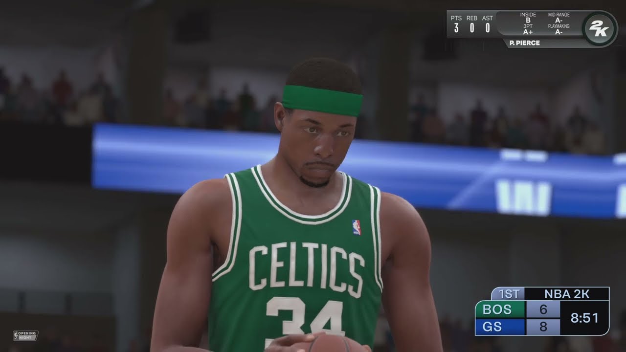 Boston Celtics @ Golden State Warriors NBA 2K02 1st Half - YouTube