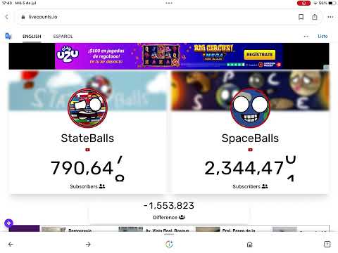 Stateballs vs Spaceball,quien ganará de suscriptores para 100,00? - YouTube