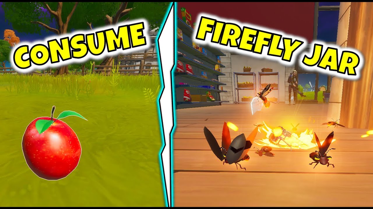 Fortnite - New FIREFLY JAR & CONSUME Foraged Items Locations Challenges ...