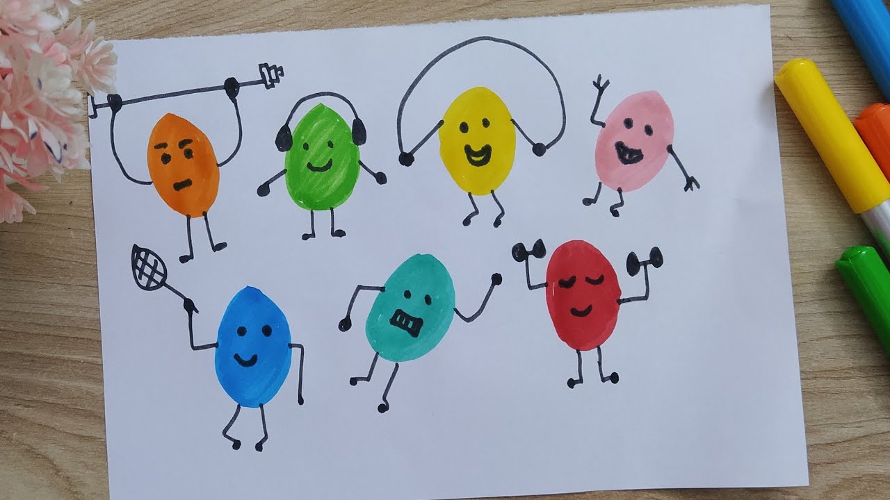 Simple and Easy Creative Art || Brush pen Art || Creative Art Drawing ...