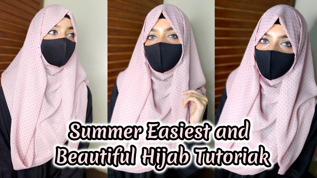 Summer Easiest and Beautiful Hijab Tutorial || Georgette Easiest Hijab || Summer Hijab Video ...