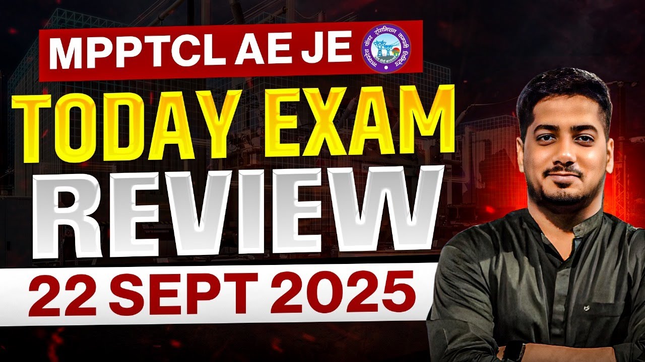 MPPTCL AE JE 2025 Exam Review | 22 Sept 2025 Full Analysis by Rishabh Sir - YouTube
