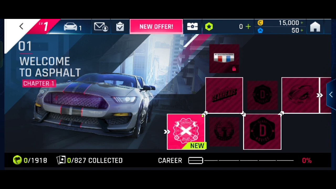 ASPHALT-9 Tutorial + Small Upgrade + 1 level complete(#1) - YouTube