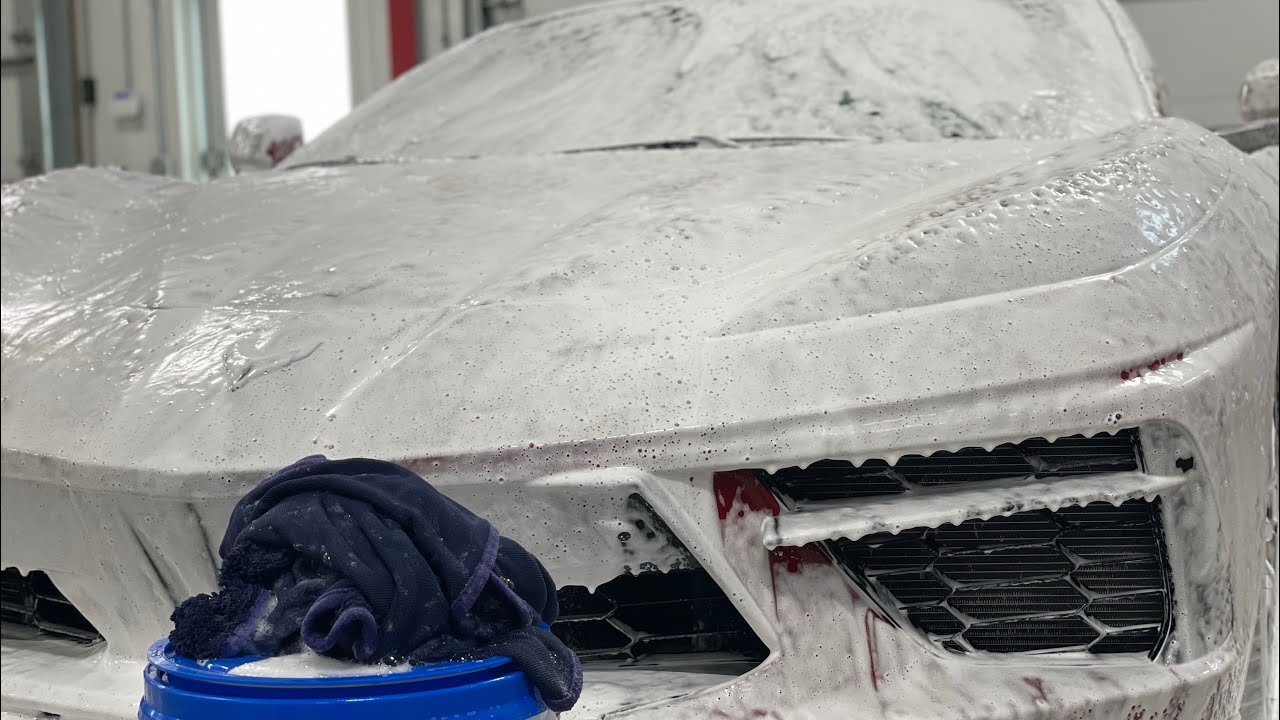 Corvette C8 | Car Wash | Wash Towel Method | Real Time - YouTube
