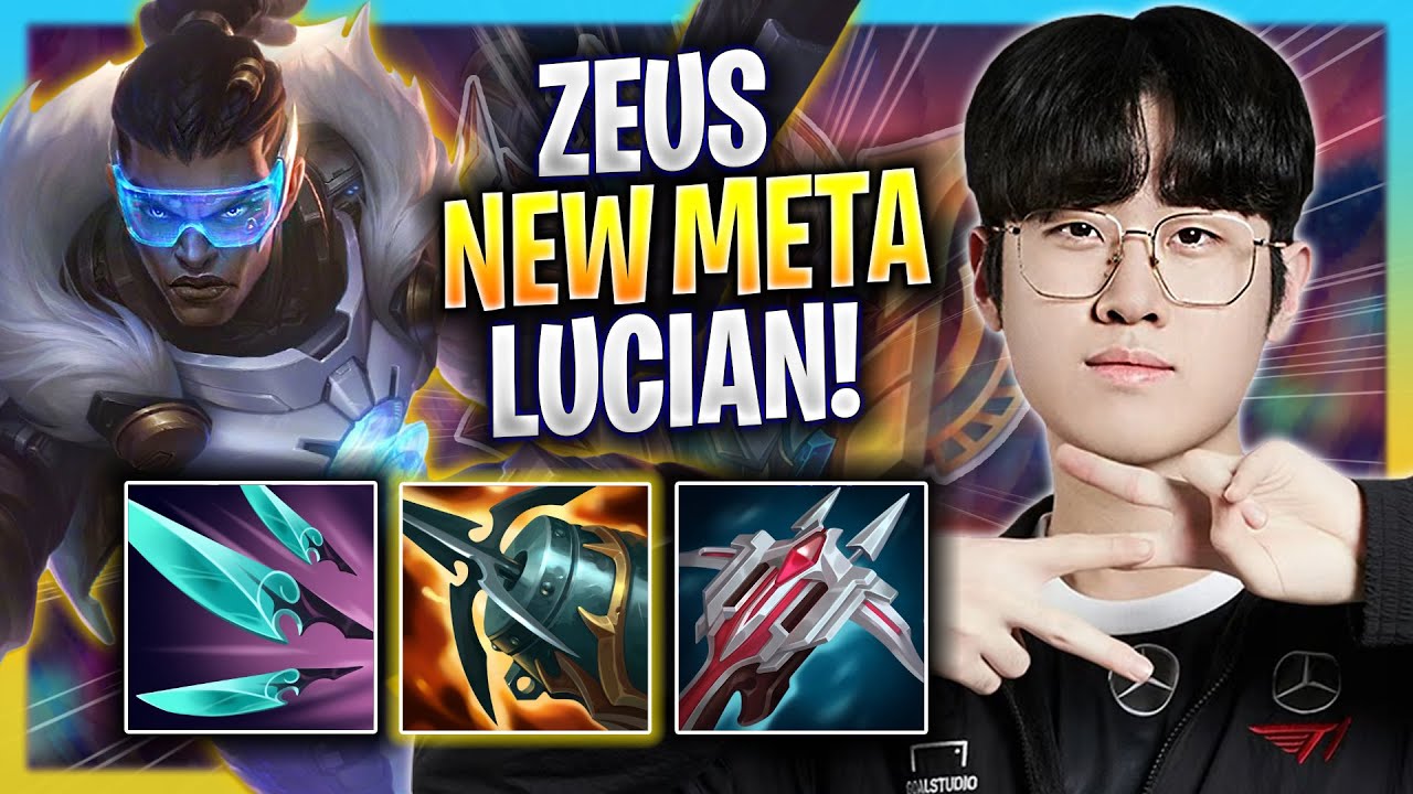 ZEUS CRAZY NEW META LUCIAN TOP! - T1 Zeus Plays Lucian TOP vs Akali ...