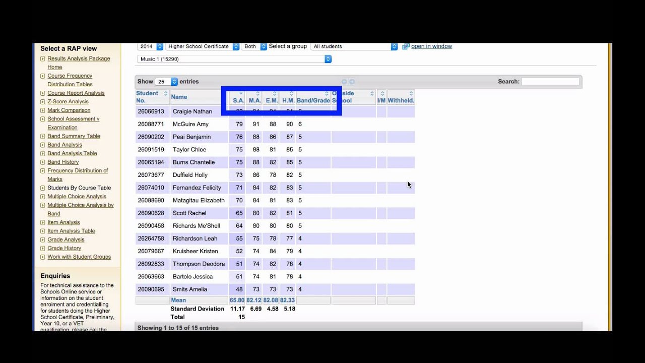 RAP Package 4 - Students By Course Table - YouTube