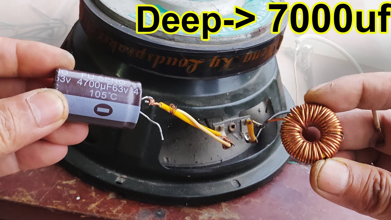 increase BASS for speakers using Capacitor 10000uf and induction hob ...