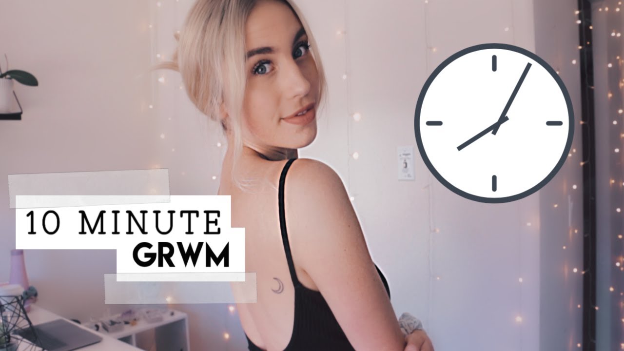 how to get ready fast in the morning || 10 MINUTE GET READY WITH ME ...
