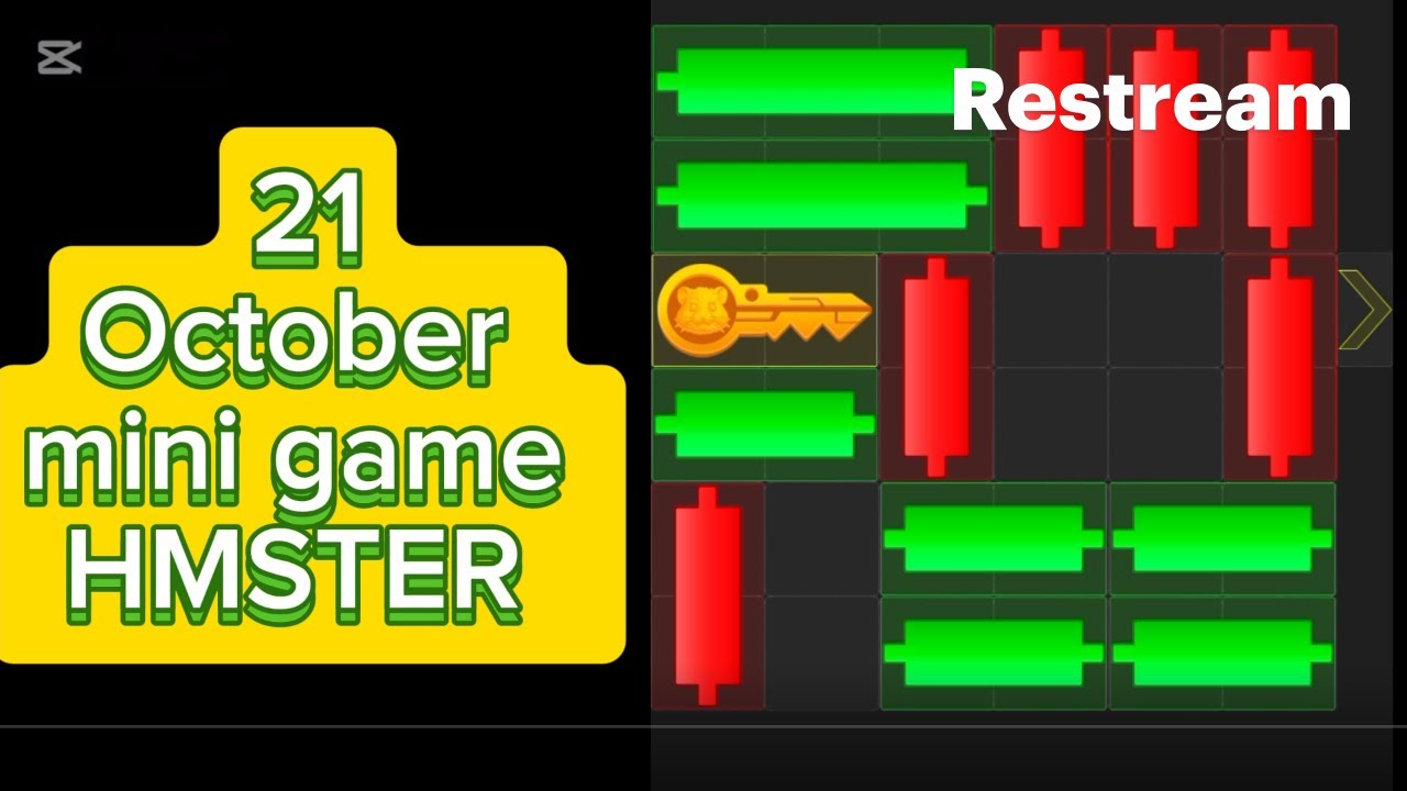 Hamster Kombat Mini Game 21 October | mini game puzzle | puzzle game ...