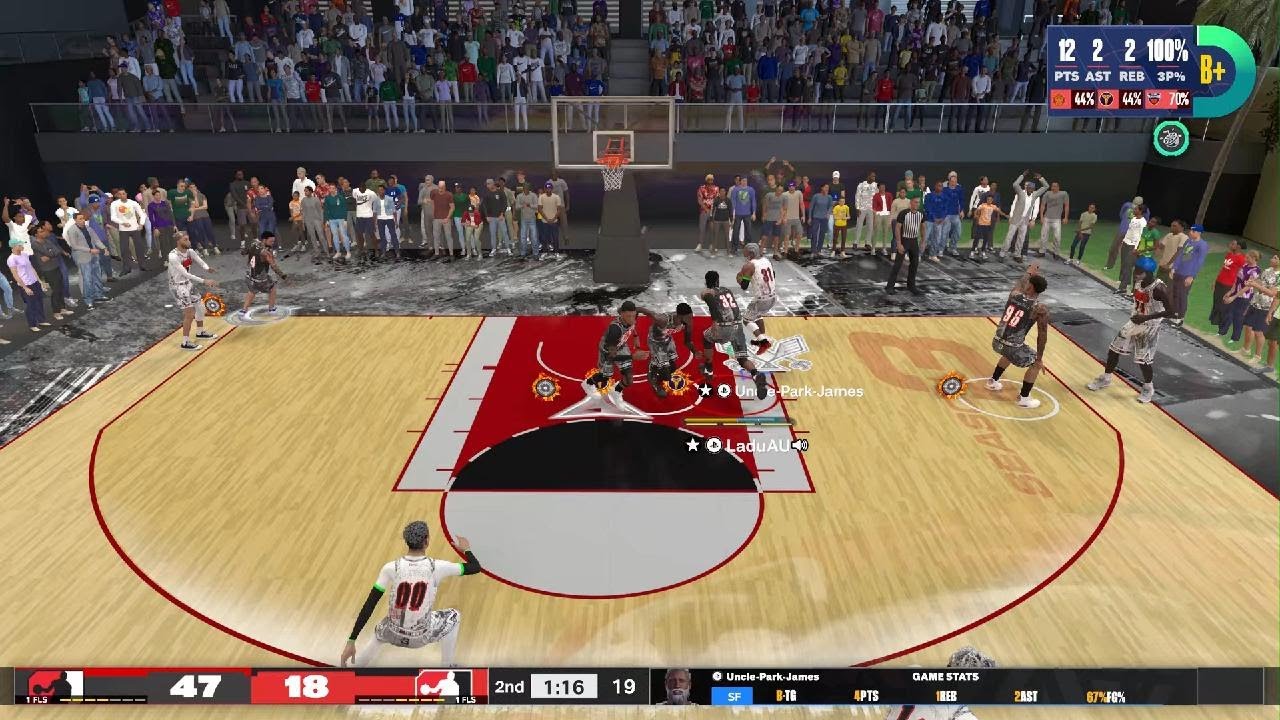 NBA 2K24 snatch block with a 68 block - YouTube