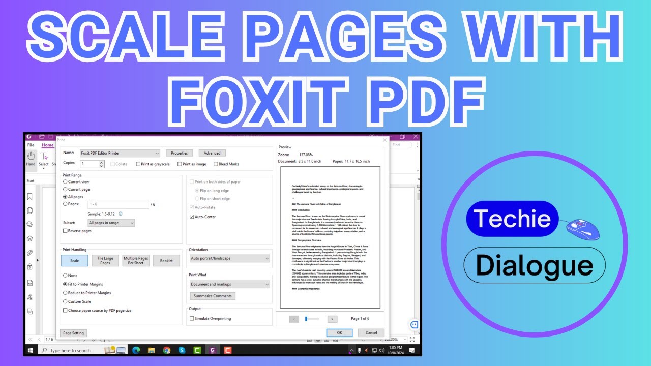 How to Scale Pages With Foxit PDF - YouTube