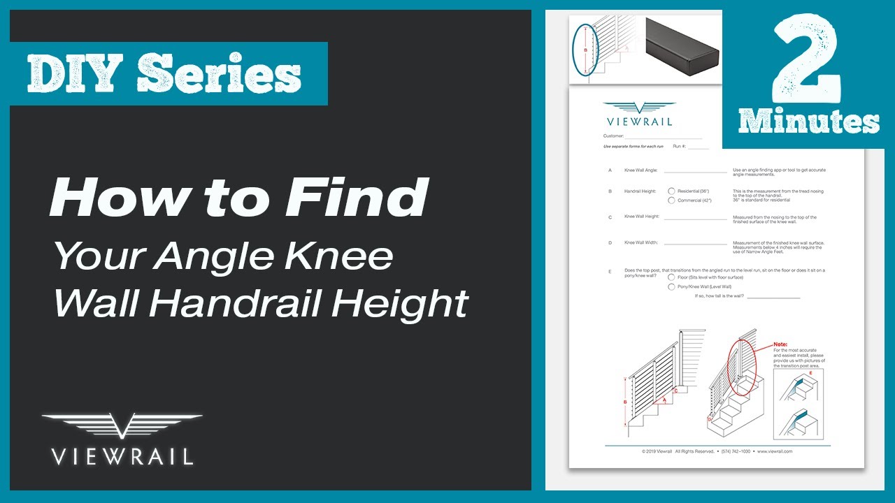 Angle Knee Wall Form // Measurement B: Handrail Height - YouTube