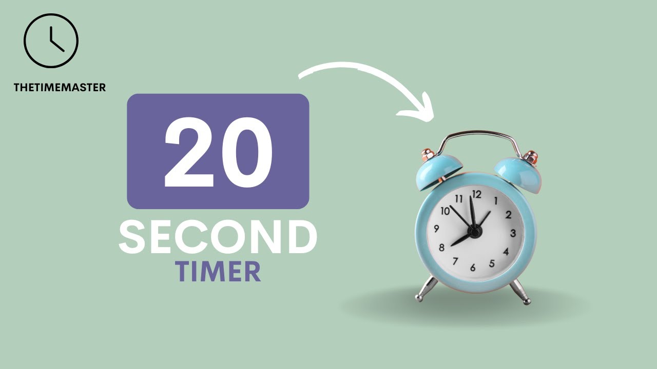 20 second timer NO SOUND, MINIMALIST (Bell at the end) - YouTube